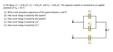 Solved In the figure C μF C μF and C Chegg