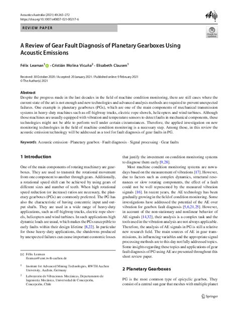 Pdf A Review Of Gear Fault Diagnosis Of Planetary Gearboxes Using