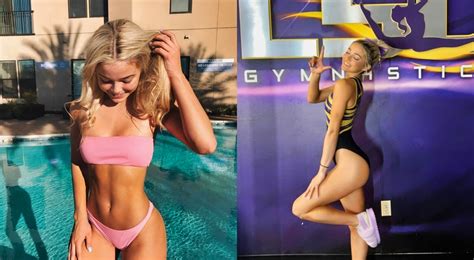 Lsu Gymnast Olivia Dunne Does The Splits In Her Tight Leggings