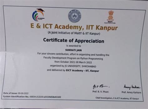 Sukrati Jain On Linkedin Fdp Iitkanpur E