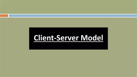 Client Server Model Pptx