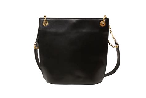 Lot 423 Celine Black Chain Strap Shoulder Bag