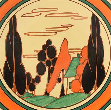 Clarice Cliff Orange Trees And House 9 Plate C 1931
