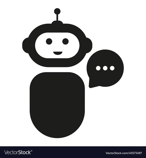 Chat Bot Icon Robot Virtual Assistant Bot Vector Image