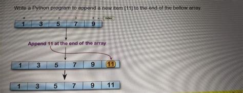 Solved Write A Python Program To Append A New Item 11 To