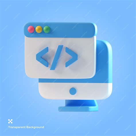 Premium Psd Coding 3d Icon Illustration