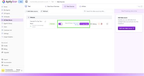 Adding Webpage Data Sources Aptlystarai Documentation
