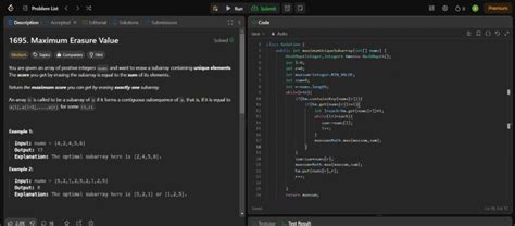 Tackling Maximum Eraser Value Using Sliding Window And Hashmap Today