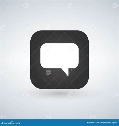 Chat Icon Speech Bubble Symbol Over App Button Illustration Stock Illustration Illustration