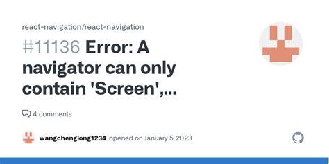 error a navigator can only contain screen group or react