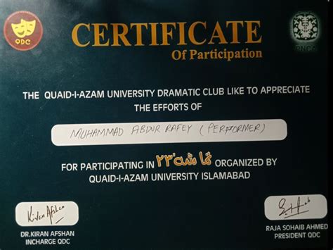 Muhammad Abdur Raafey Khan On Linkedin Participated As The Performer In The Dramatics