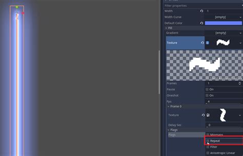 Can Not Select Texture Flags For Line2d Fixed In `master` As Flags Are