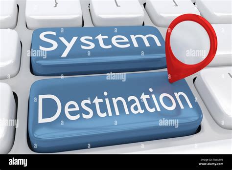 3d Illustration Illustration Of Computer Keyboard With The Script System Destinationon Two