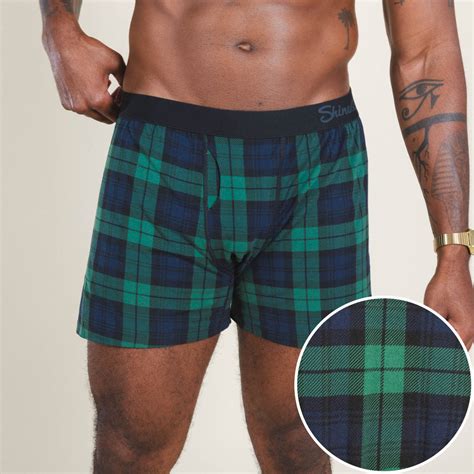 Black Watch Plaid Mens Boxer Underwear The Black Watch Crotch