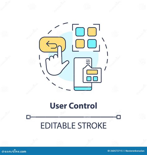 User Control And Freedom Concept Icon Stock Vector Illustration Of Heuristic Linear 260573715