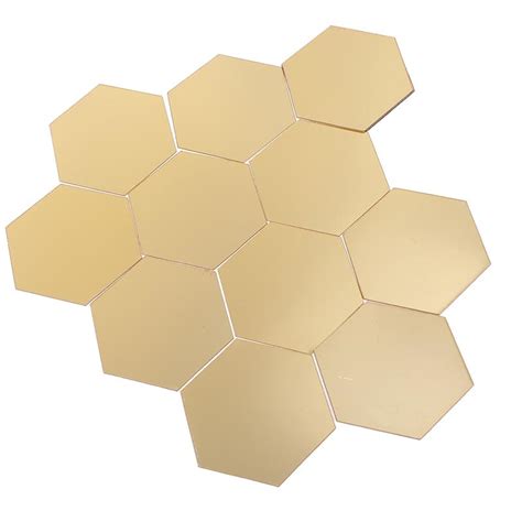 Купити Шестикутні тривимірні дзеркала наклейки на стіну Персоналізовані декоративні дзеркала