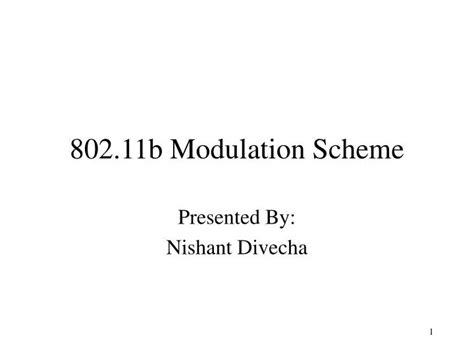 Ppt 802 11b Modulation Scheme Powerpoint Presentation Free Download Id 758937