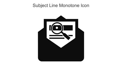Subject Line Monotone Icon In Powerpoint Pptx Png And Editable Eps Format PPT Presentation