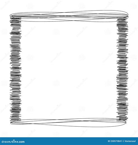 Square Rectangle Scribbling Sketchy Sketch Doodle Lines Element
