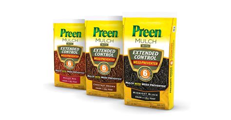 Preen Mulch With Extended Control Weed Preventer