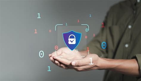 Premium Photo Cybersecurity Concept Man Hand Holding Padlock Icon