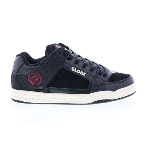 Globe Tilt Gbtilt Mens Black Leather Lace Up Skate Inspired Sneakers S