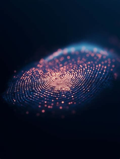 Abstract Fingerprint Data Visualization Stock Image Image Of Blue