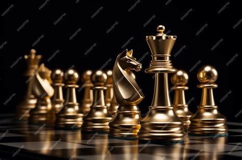 Premium Ai Image Chess Pieces On A Chessboard The Concept Of Business Strategy With Ai Generated