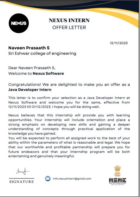 Naveen Prasaath On Linkedin Newbeginnings Javadeveloper Nexusintern