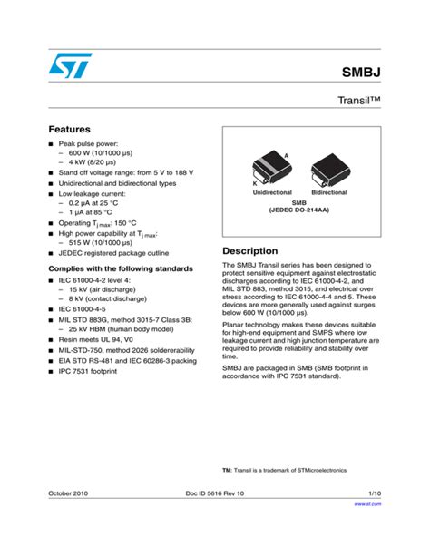 Datasheet STMicroelectronics