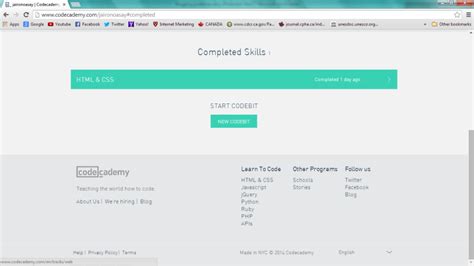 Ics120 Intro To Html And Css Via Codeacademy Jaironoasay