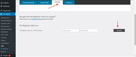 How To Activate And Use The Field Visibility Add On Pie Register