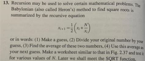 Solved Recursion May Be Used To Solve Certain Chegg