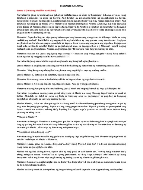 Florante At Laura Script Pdf