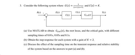 Solved 3 Consider The Following System Where