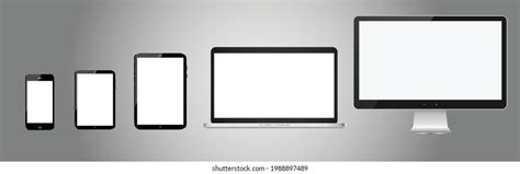 Device Screen Set Laptop Smartphone Tablet Stock Vector Royalty Free 1988897489 Shutterstock