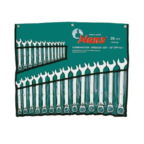26 Piece Combination Spanner Set 45 Degree Offset 166326m Air Impact