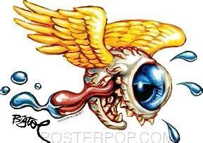 Pin On Rat Fink Flying Eyeball Art Eyeball Art Graffiti Drawing