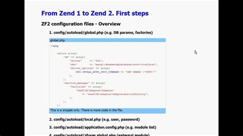 Zf2 Configuration Files Introduction For Zend Framework Developers Youtube