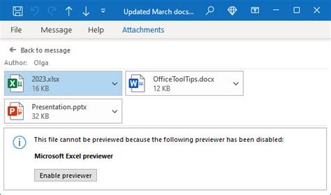 Auto Preview Attachments In Outlook Microsoft Outlook