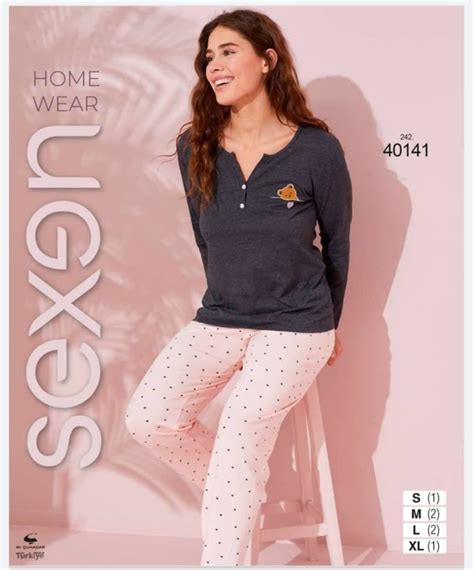 قیمت خرید ست تیشرت و شلوار تو خونه ای زنانه ترک Sexen