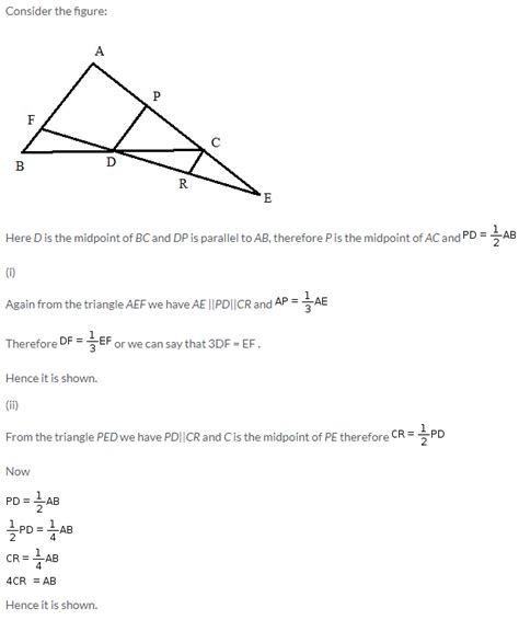 Selina Concise Mathematics Class 9 Icse Solutions Mid Point And Its Converse Including Intercept
