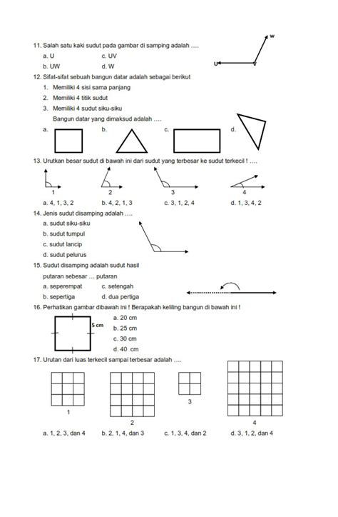 Soal Matematika Kelas 3 Semester 2bangun Datar Lasopaflyer