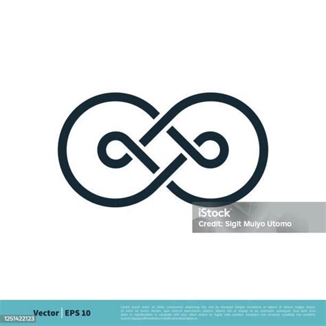 인피니티 라인 아트 아이콘 벡터 로고 템플릿 일러스트 디자인 벡터 Eps 10 0명에 대한 스톡 벡터 아트 및 기타 이미지