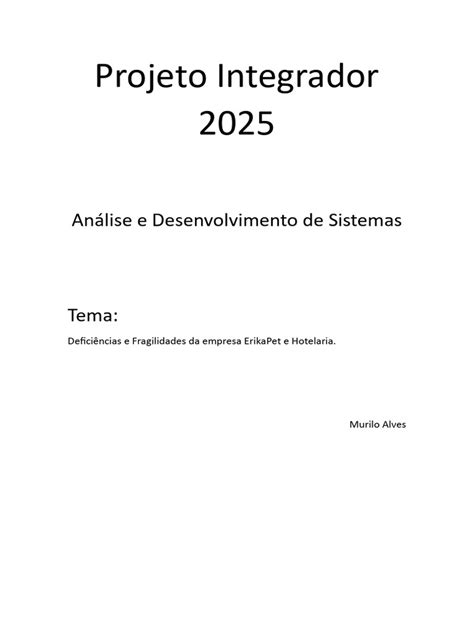 Projeto Integrador Pdf