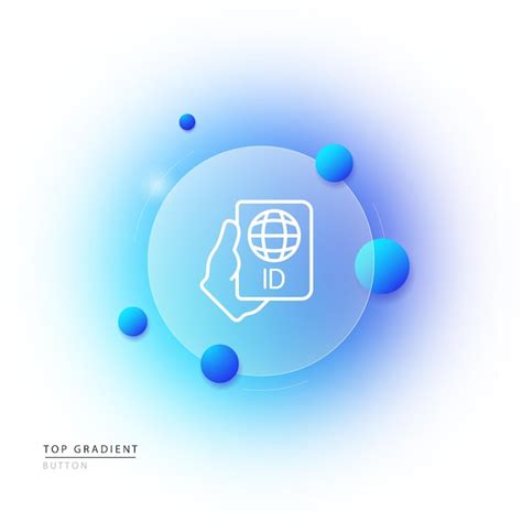 Premium Vector Hand Holding International Passport Line Icon Planet Travel Id Document