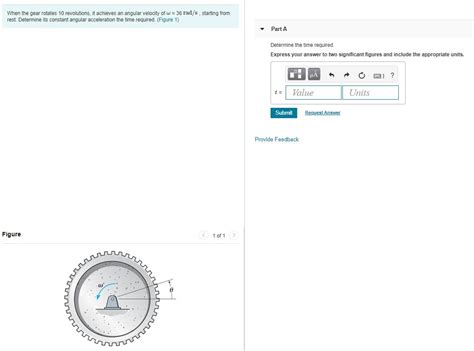 Solved When The Gear Rotates 10 Revolutions It Achieves An