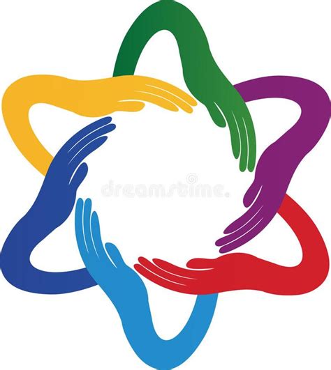 Unity Hands Design Vector Drawing