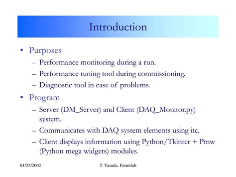 Ppt Daq Monitor Tool For System Performance And Diagnostic Monitoring