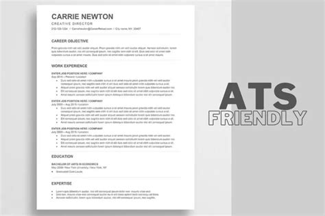 The Best Ats Friendly Cv Examples Ats Compliant Template 55 Off